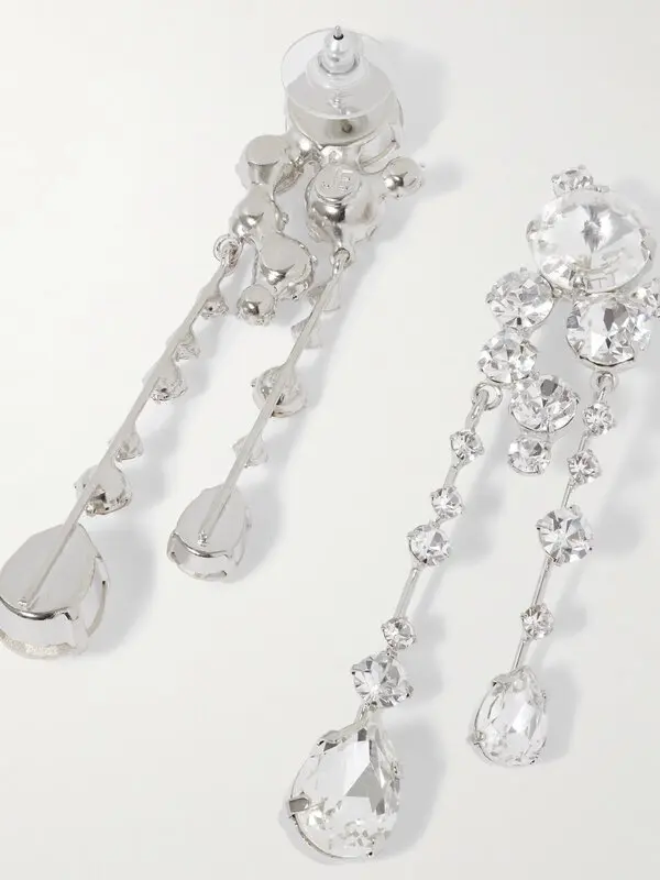 JENNIFER BEHR Jayleen Silver-plated Crystal Drop Earrings