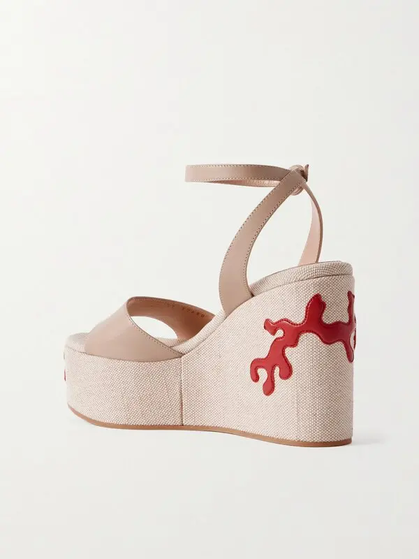 GIANVITO ROSSI 60 Leather Platform Sandals