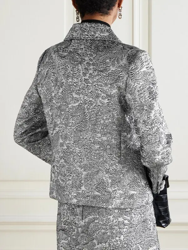 Dolce & Gabbana Metallic Floral-jacquard Jacket