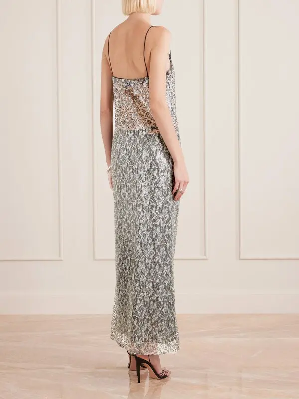 Christopher Esber Sequined Lace Midi Dress