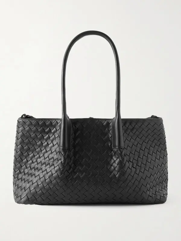 Bottega Veneta Pinacoteca Small Intrecciato Leather Tote - Black