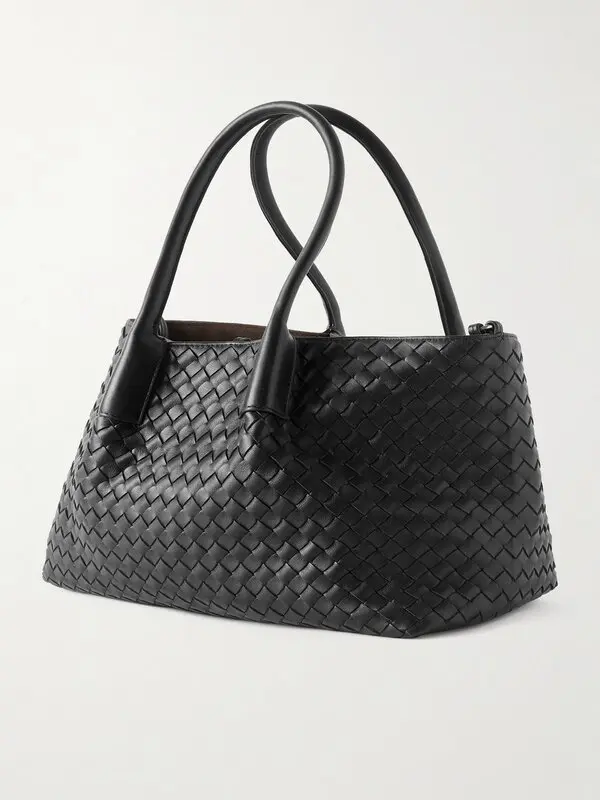 Bottega Veneta Pinacoteca Small Intrecciato Leather Tote - Black