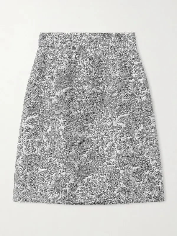 Dolce & Gabbana Metallic Jacquard Mini Skirt
