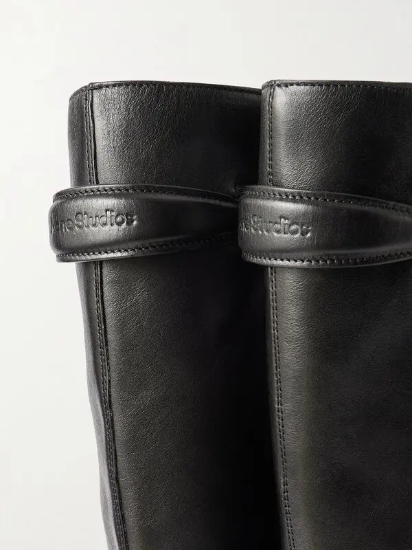 Acne Studios Beshay Leather Knee High Boots
