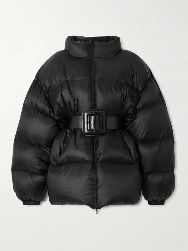Balenciaga Hourglass Belted Quilted Down Jacket