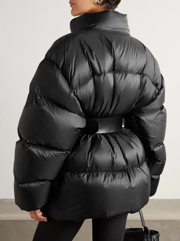 Balenciaga Hourglass Belted Quilted Down Jacket