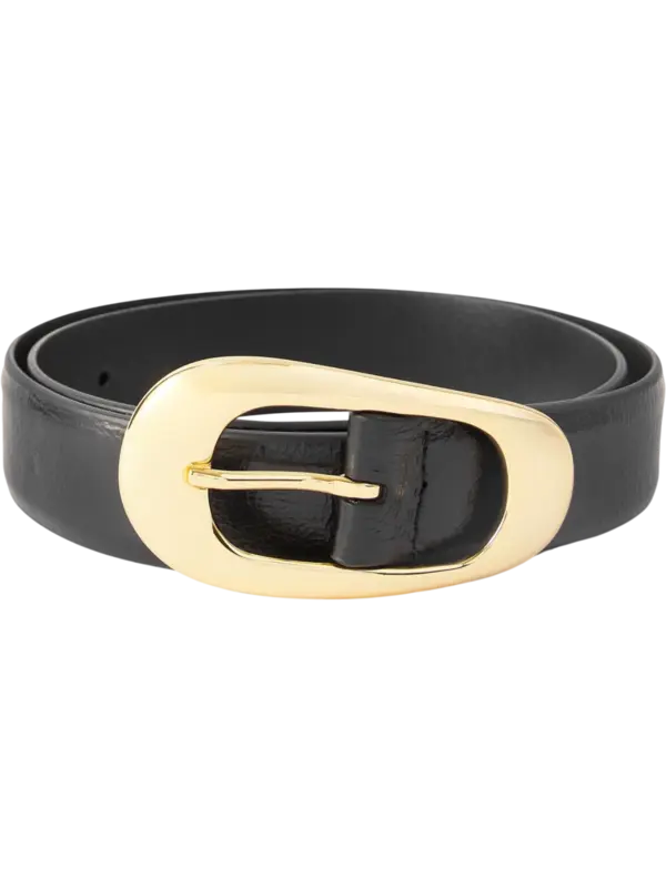 Anderson's Textured Patent-leather Belt - Black