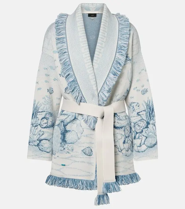 Alanui Wool-blend Cardigan - Blue