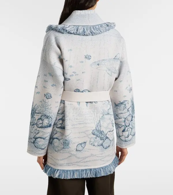 Alanui Wool-blend Cardigan - Blue