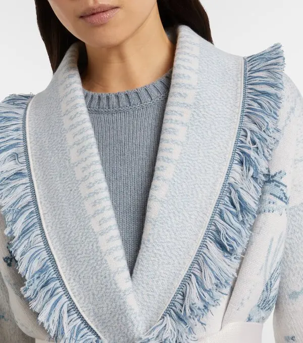 Alanui Wool-blend Cardigan - Blue
