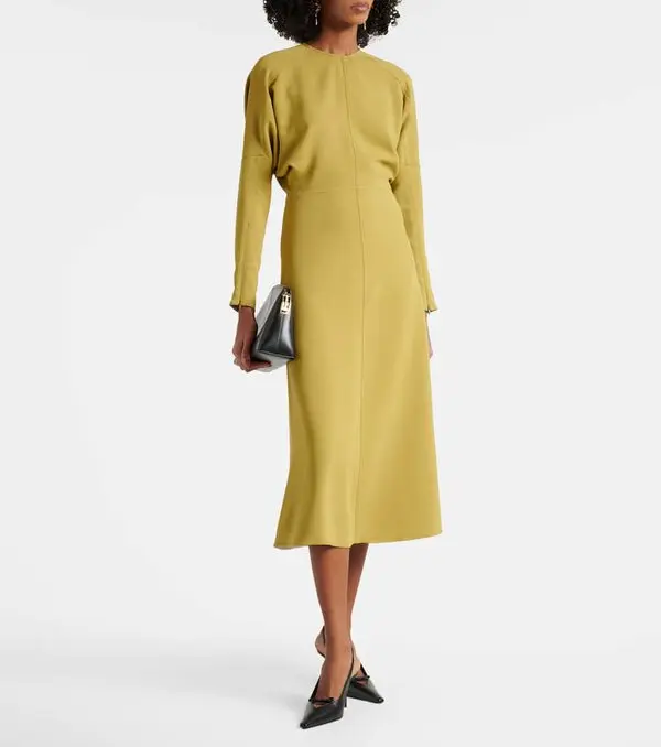 Victoria Beckham Dolman Cady Midi Dress - Green