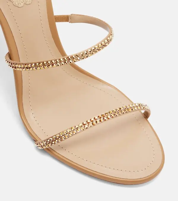 Rene Caovilla Cleo Embellished Satin Sandals