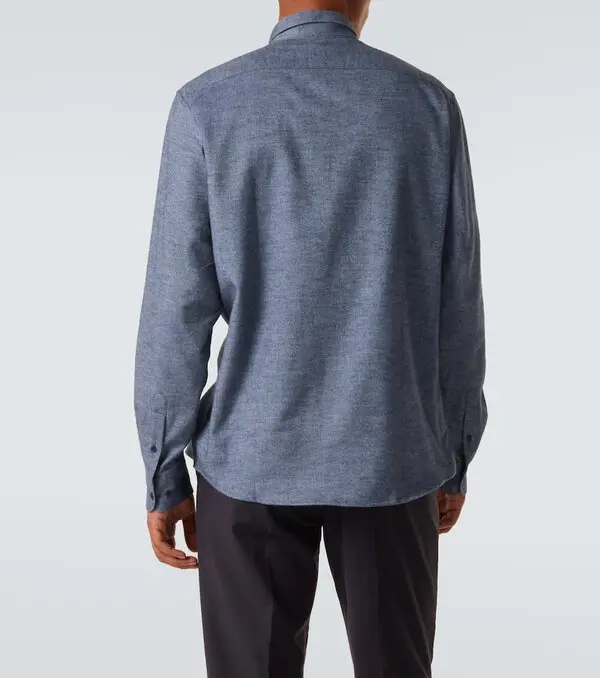 Sunspel Cotton Flannel Shirt