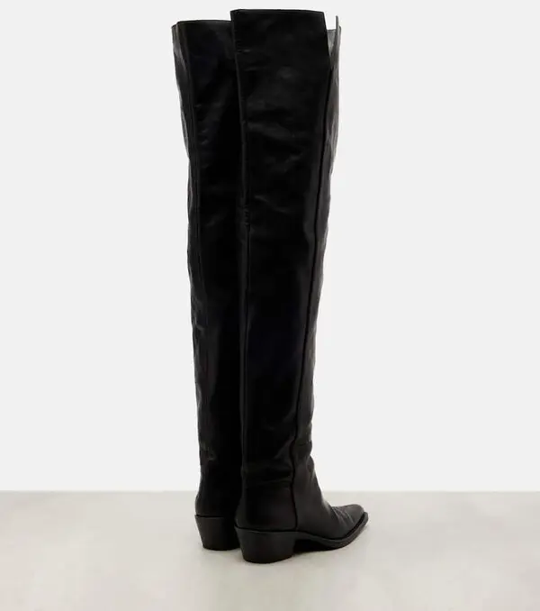 Khaite Clive 35 Leather Over-the-knee Boots - Black