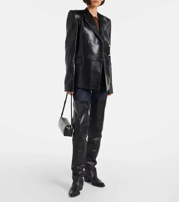 Khaite Clive 35 Leather Over-the-knee Boots - Black