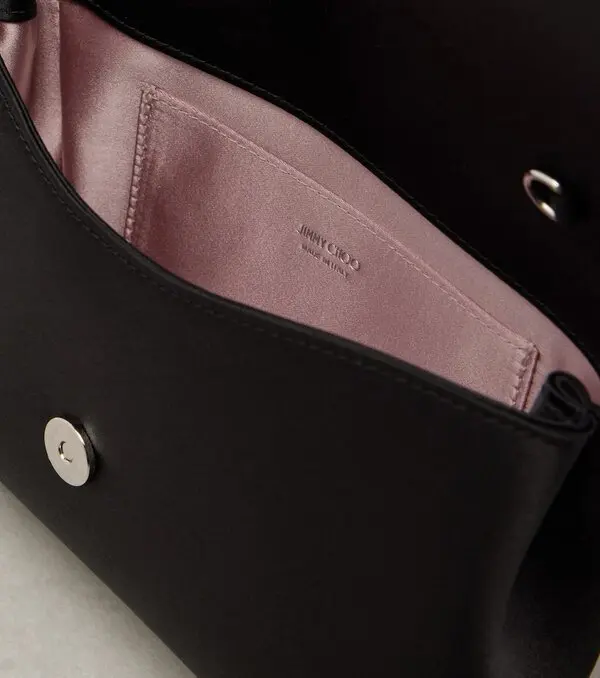 JIMMY CHOO Soft Bow Mini Embellished Clutch - Black