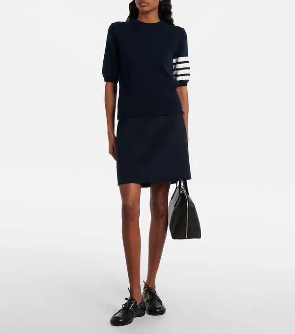 Thom Browne 4-bar Knitted Virgin Wool Sweater
