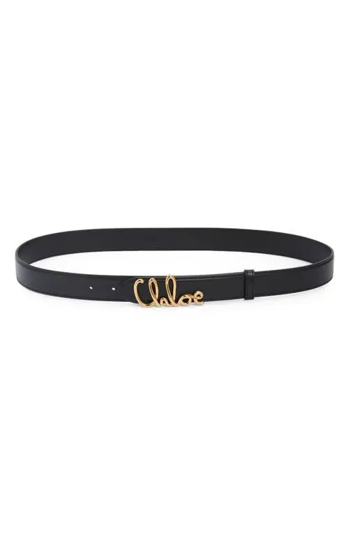 Chloé Iconic Leather Belt - Black