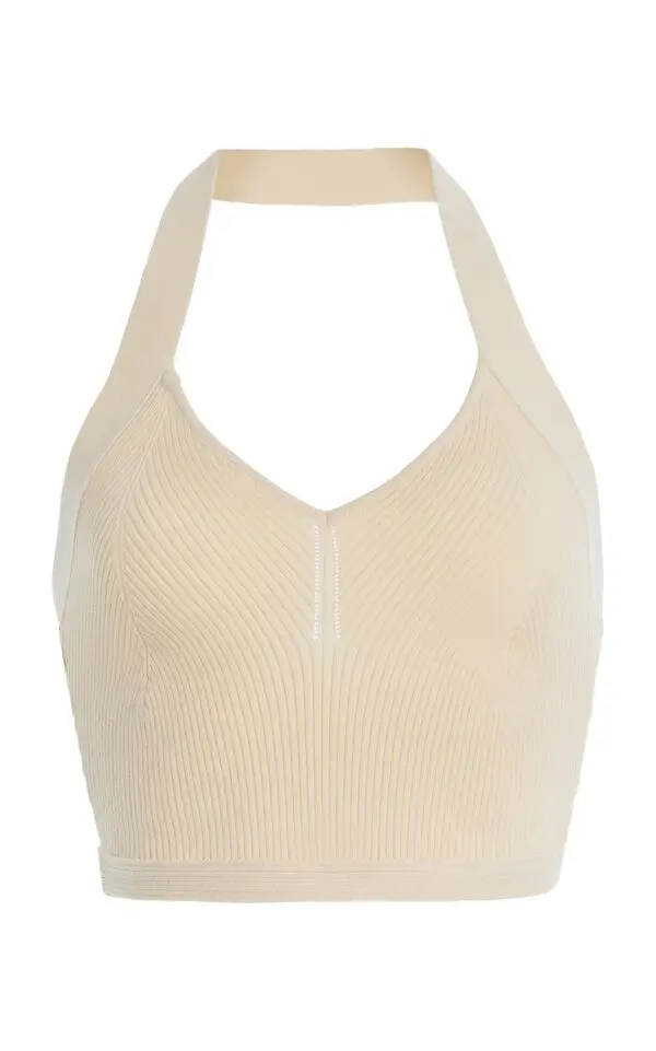 Wardrobe.NYC Knit Halterneck Top - Ivory