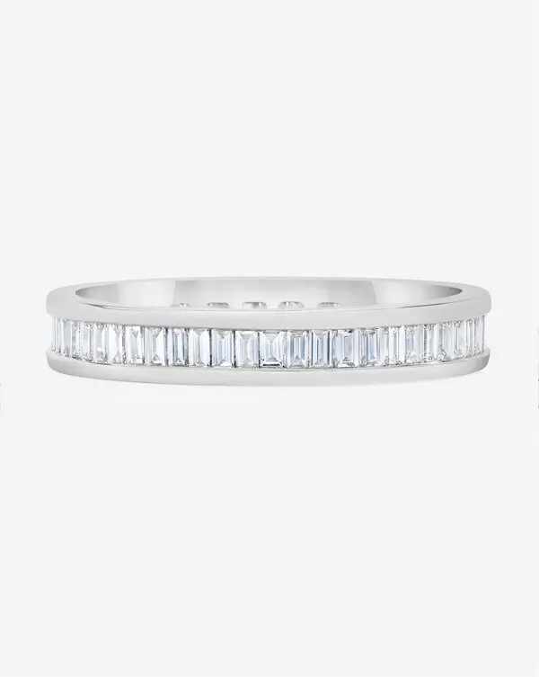 Ring Concierge 14k White Gold Baguette Diamond Channel Set Eternity Band - One-color