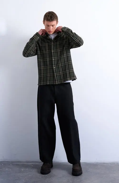 Topman Textured Check Overshirt