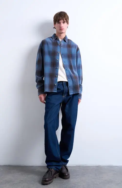 Topman Relaxed Plaid Shirt