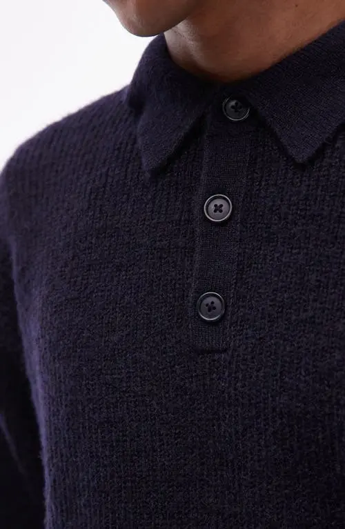 Topman Oversized Long Sleeve Sweater Polo