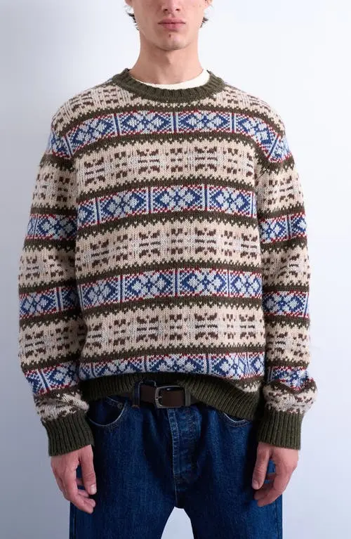 Topman Fair Isle Crewneck Sweater