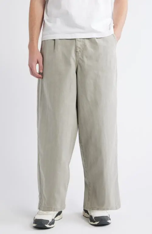 Topman Herringbone Pleated Barrel Pants
