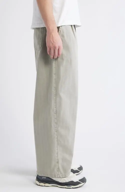 Topman Herringbone Pleated Barrel Pants