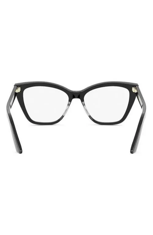 Dior 54mm Butterfly Optical Glasses - Shiny Black