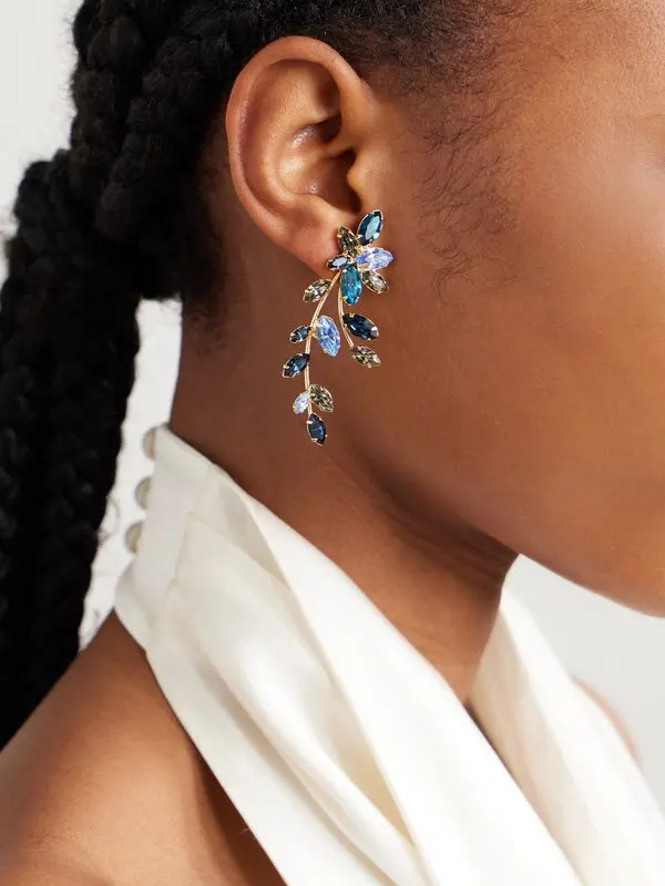 JENNIFER BEHR Aspyn Gold-tone Crystal Earrings