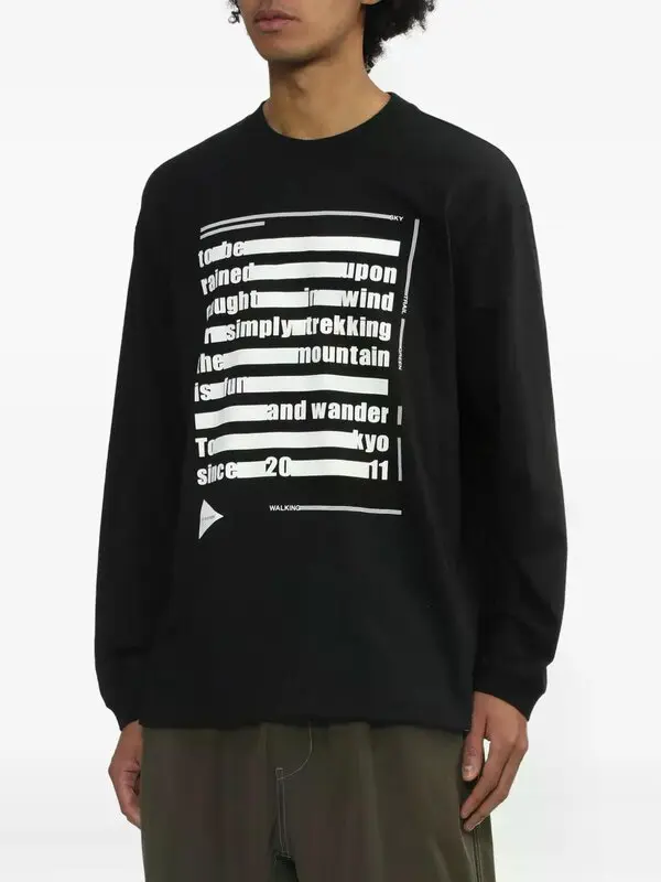 AND WANDER Long-sleeve Graphic Sweatshirt