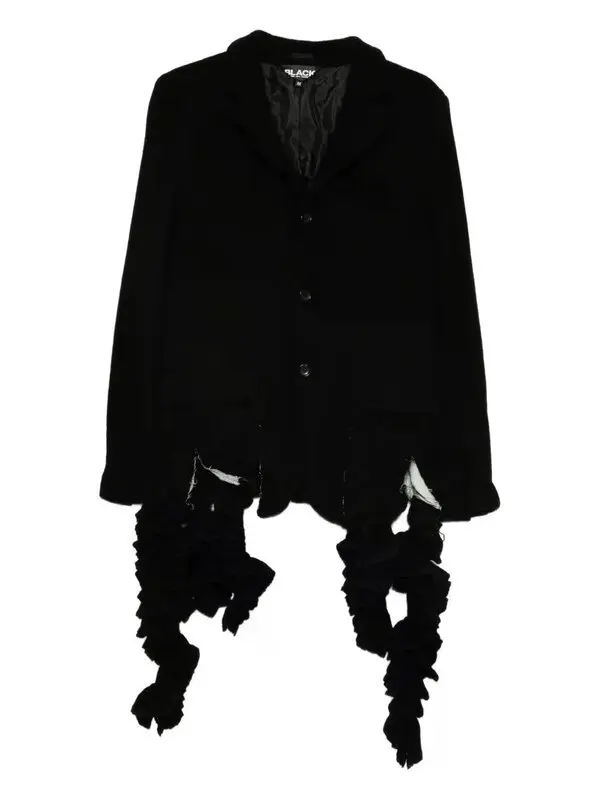 BLACK COMME DES GARÇONS Pointed-collar Blazer - Black