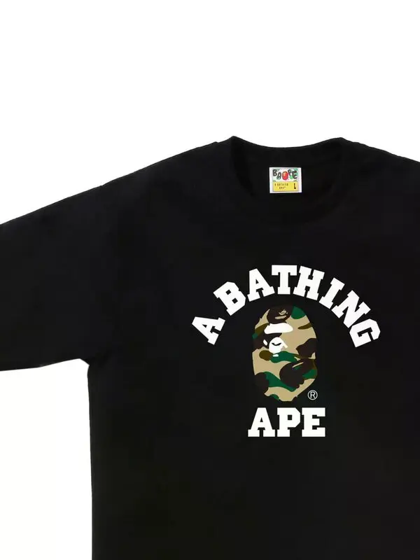 A BATHING APE Camouflage-logo T-shirt - Black