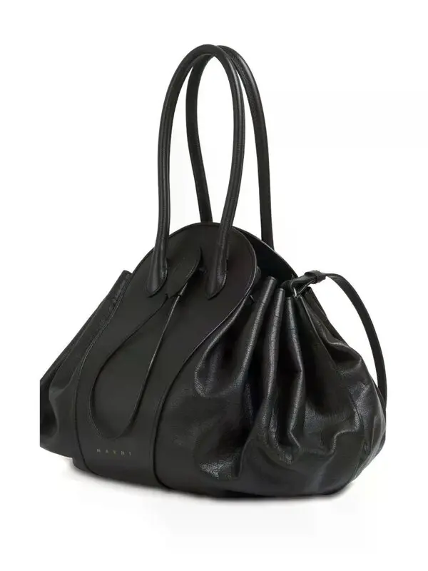 Marni Tubular Handle Tulipea Shoulder Bag - Black