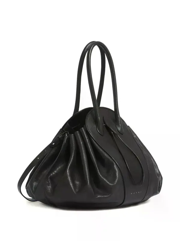 Marni Tubular Handle Tulipea Shoulder Bag - Black