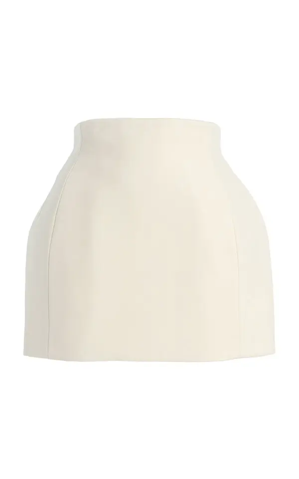 Wardrobe.NYC Rhw Sculpted Mini Skirt - Ivory