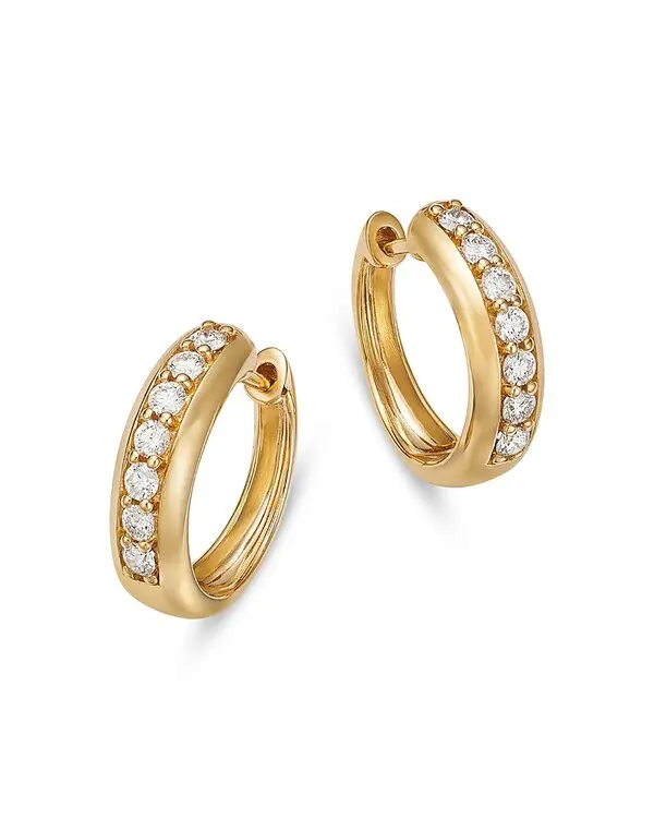 Bloomingdale'S Diamond Huggie Hoop Earrings, 0.5 Tcw - Gold
