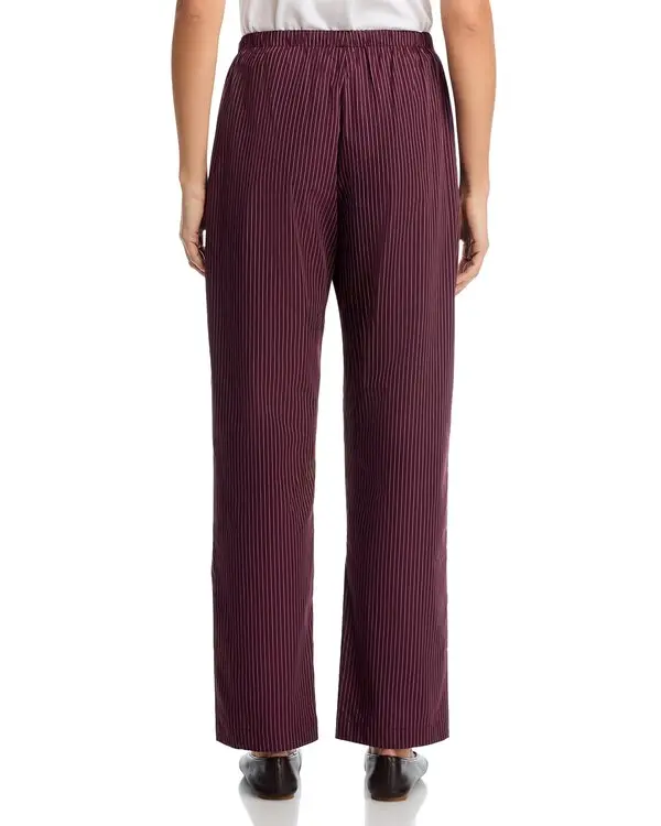 LESET Striped Tie Pants - Bordeaux/rose Stripe