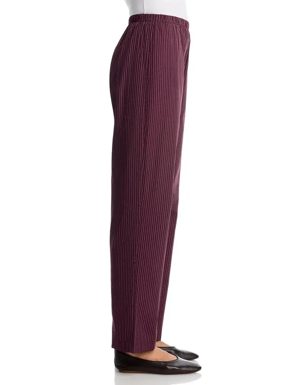 LESET Striped Tie Pants - Bordeaux/rose Stripe
