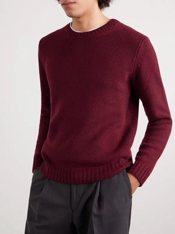 SAMAN AMEL Gio Cashmere Sweater - Red