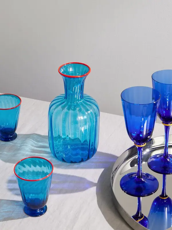 La DoubleJ Murano Glass Carafe - Blue