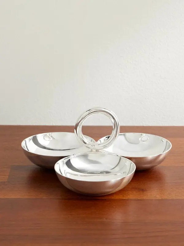 Christofle Vertigo Small -plated Bowl Set - Silver