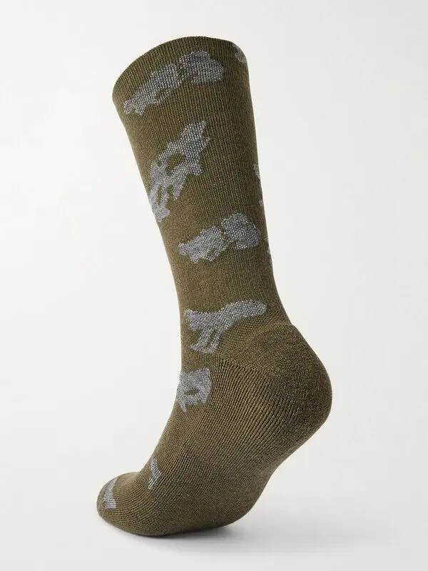 PORTAL Ritual Three-pack Stretch Merino Wool-blend Socks