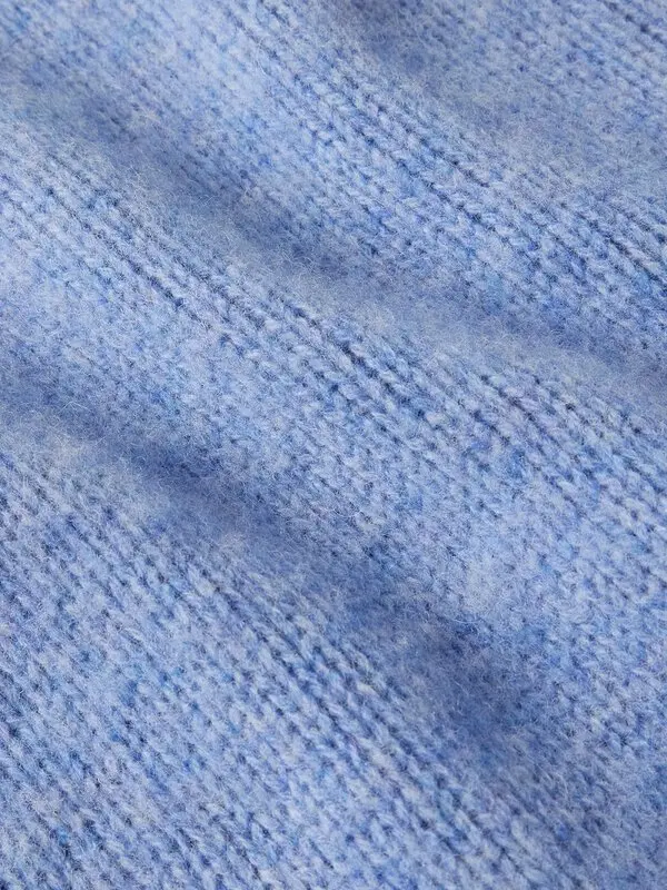 BEAMS Shaggy Bernard Wool Sweater - Blue