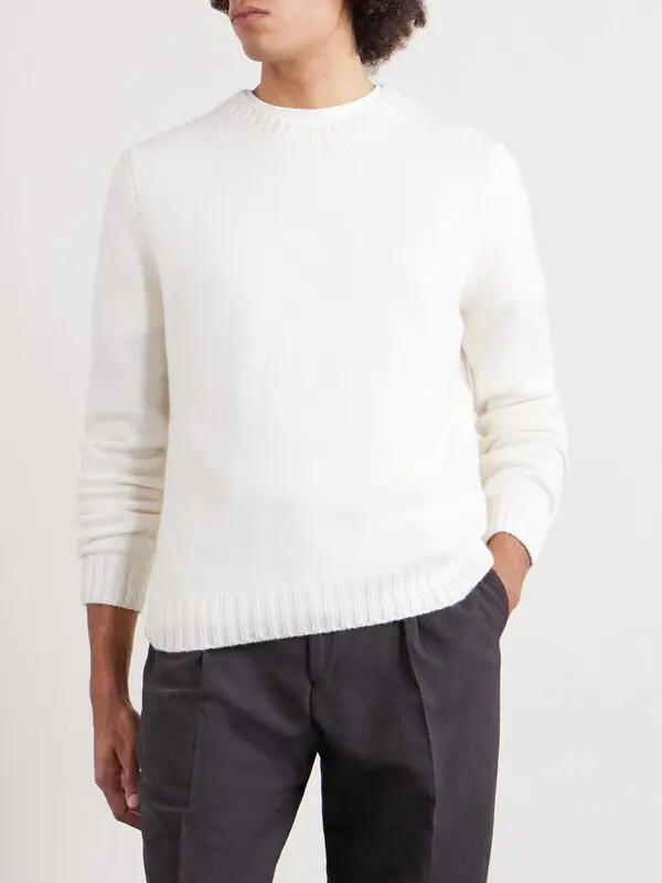 SAMAN AMEL Gio Cashmere Sweater - Neutrals