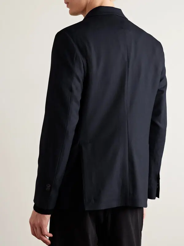 Altea Aston Slim-fit Virgin Wool-blend Suit Jacket - Blue