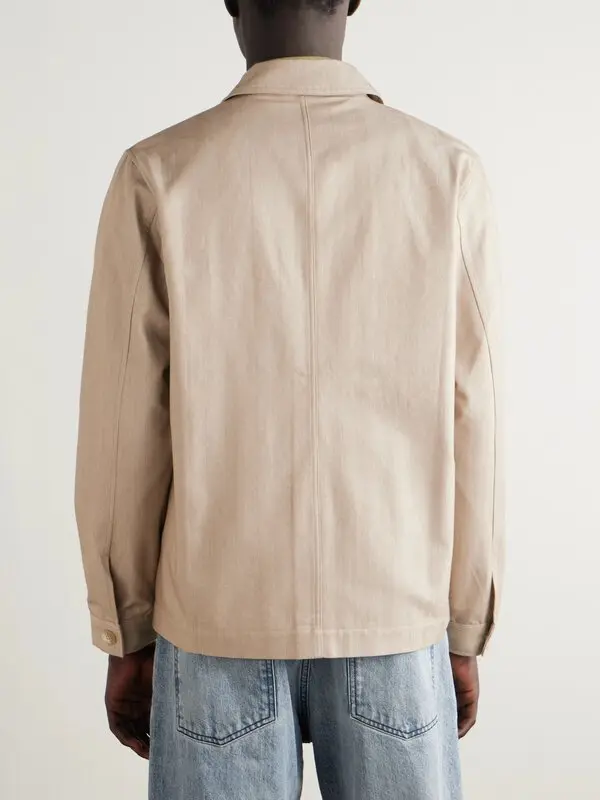 Frescobol Carioca Fonted Herringbone Cotton Overshirt