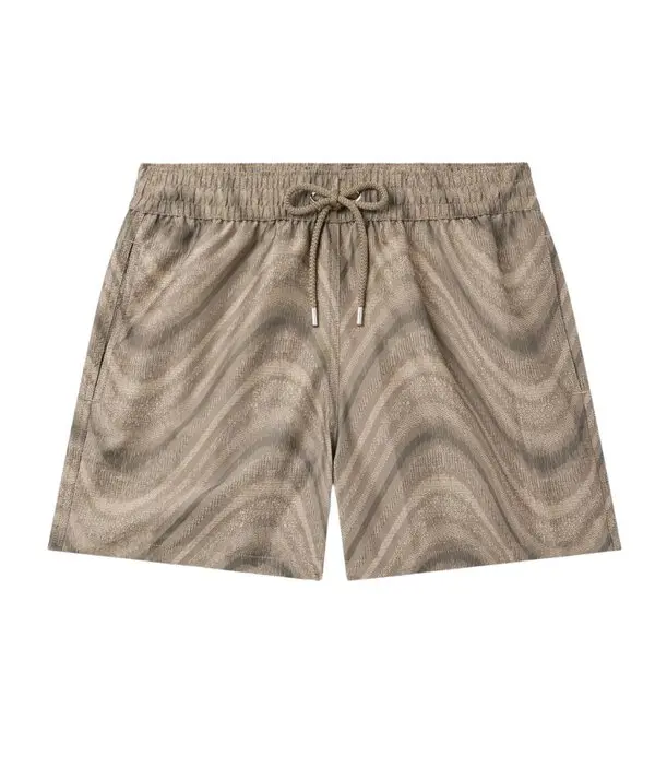 Frescobol Carioca Rio Jacquard Swim Shorts - Brown